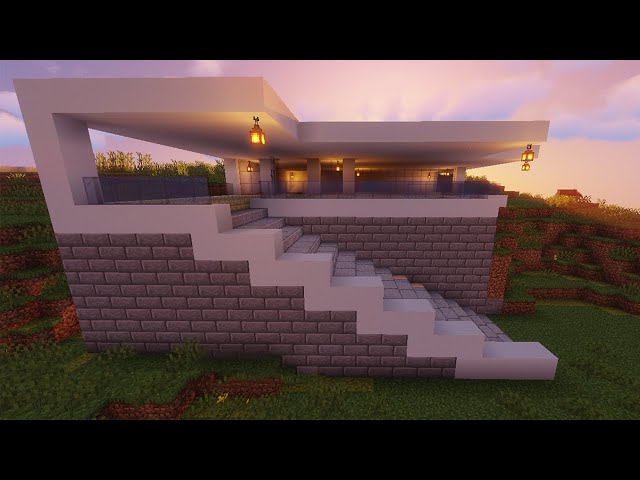 Minecraft Timelapse Build: Modern House Minecraft Map
