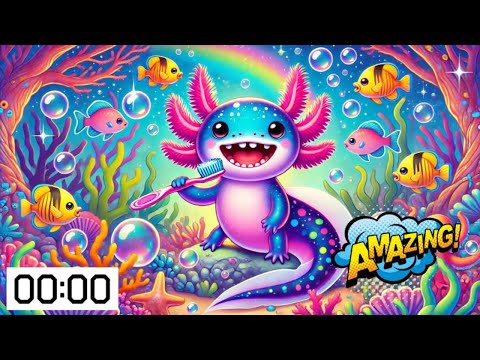 Brush Like An Axolotl Magic Toothbrush Timer | Toothbrushing Song for Kids