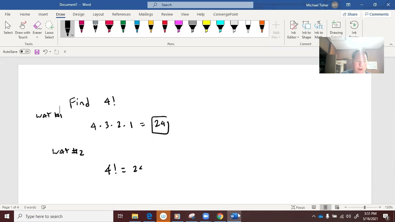 Factorial, nCr, and nPr on DESMOS