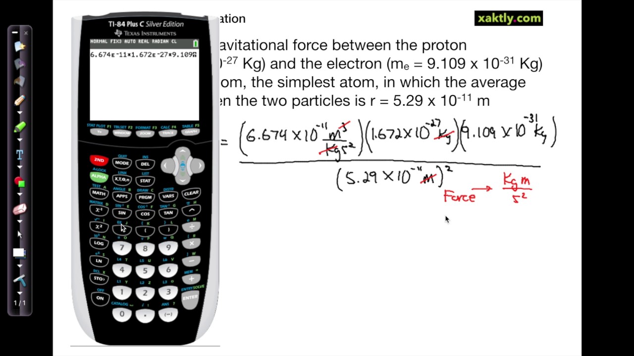 Universal law of gravitation: example 4