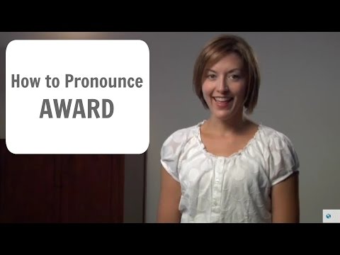 How to pronounce 🏆 AWARD 🏆 American English Pronunciation Lesson