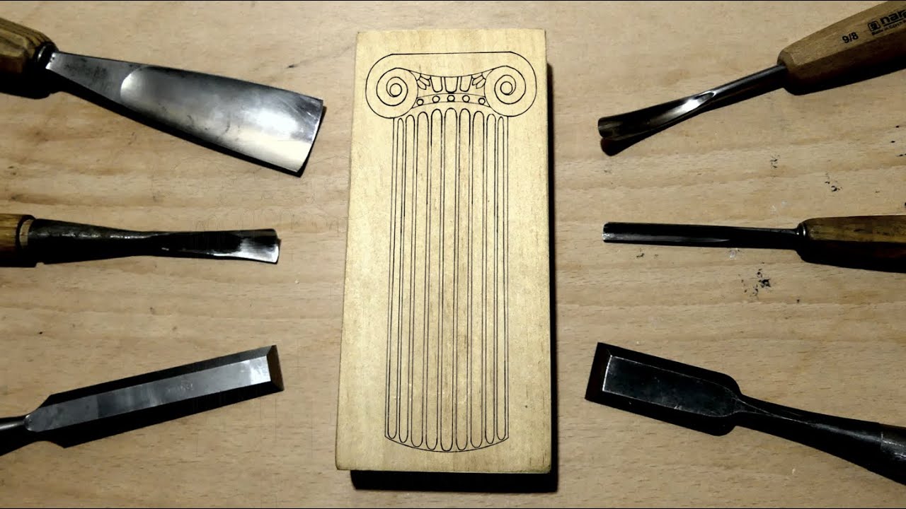 Ionic Column Carved by Hand - Tutorial