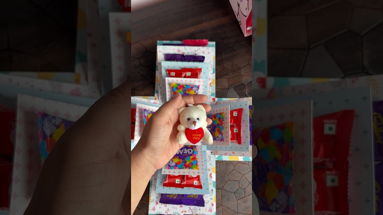 4 layer chocolate explosion box #birthdaygift #chocolate #diy