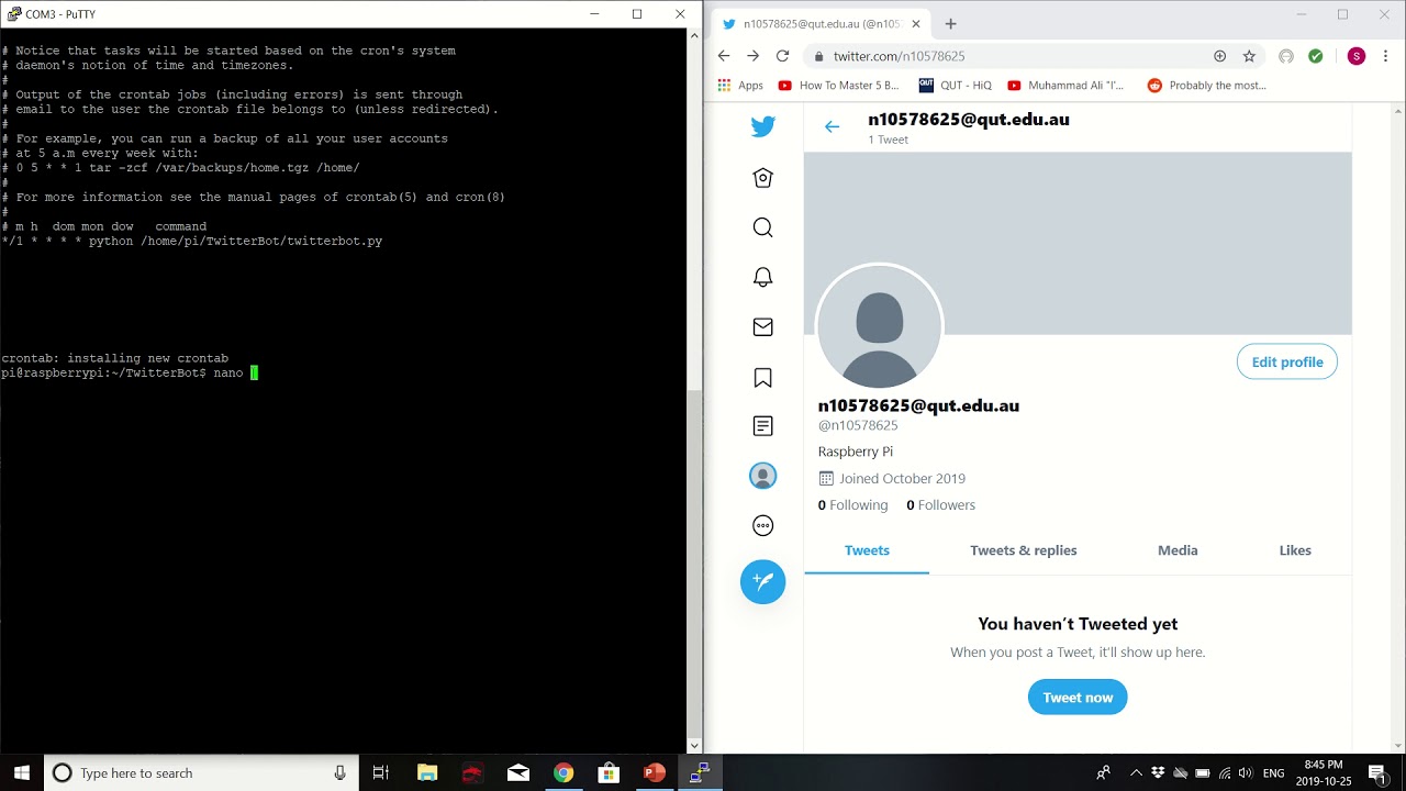 Raspberry Pi Automated Twitter Bot