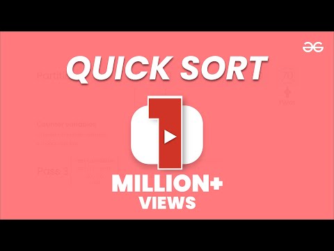 QUICK SORT | Sorting Algorithms | DSA | GeeksforGeeks