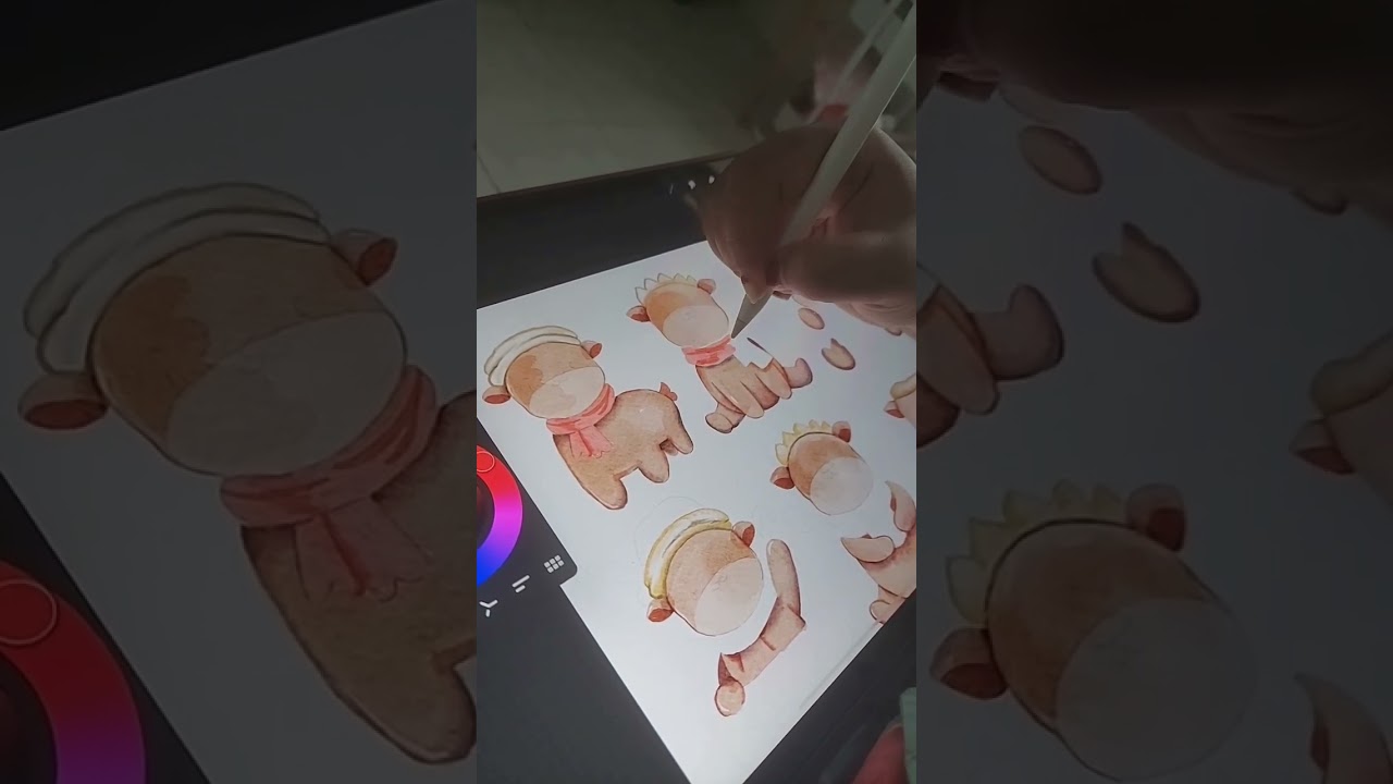 christmas cute animal drawing on procreate ipad #procreate #ipad #illustration