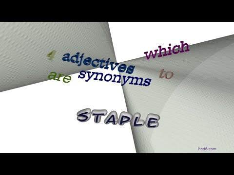 staple - 5 adjectives which are synonyms of staple (sentence examples)