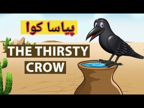 Thirsty crow story in English with Urdu () thirsty crow short story for kids