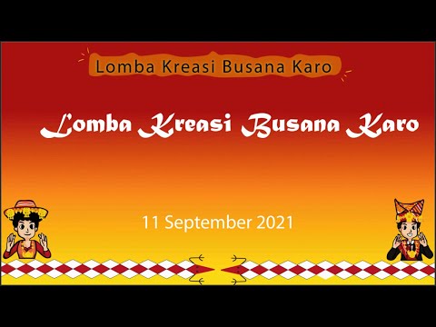 Lomba Kreasi Busana Karo Kerja Rani GBKP Bekasi - 11 September 2021