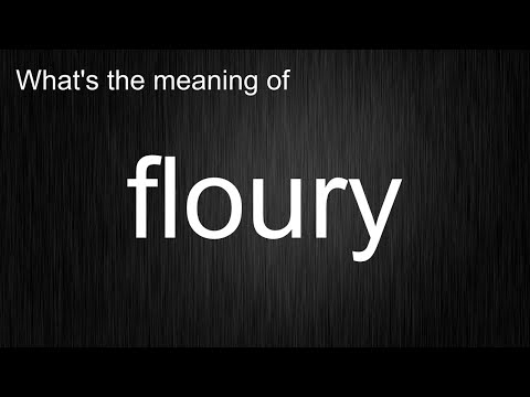 What's the meaning of "floury", How to pronounce floury?
