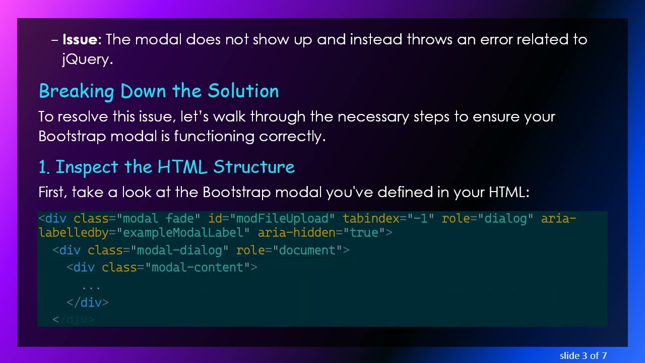 Calling a Bootstrap Modal from Inside a Function in JavaScript