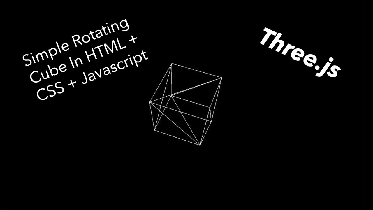 Simple Rotating 3D Cube in Three.js - Coding Challenge #5