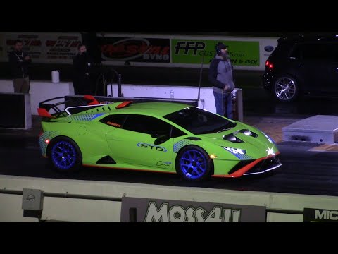 1,400-HP Lamborghini Huracan STO Drag Races 1,400-HP Audi R8, Both Are ...