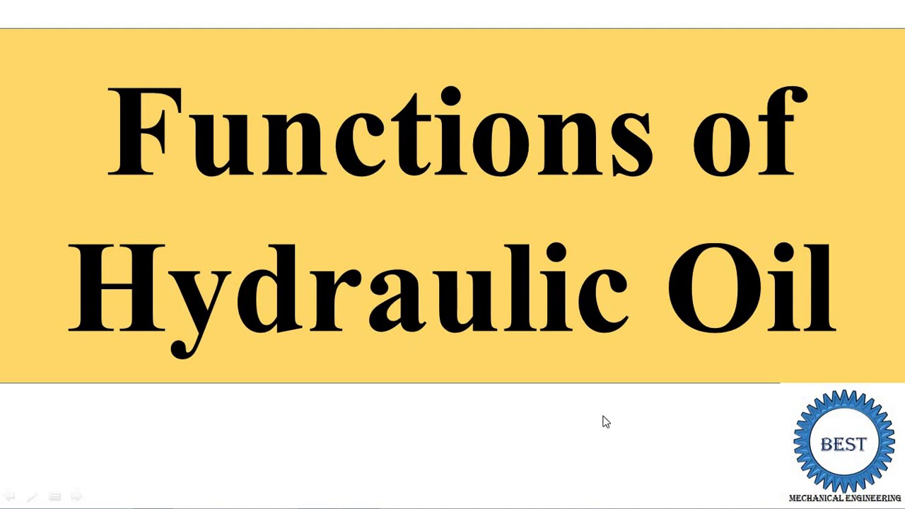 Function of Hydraulic Oil