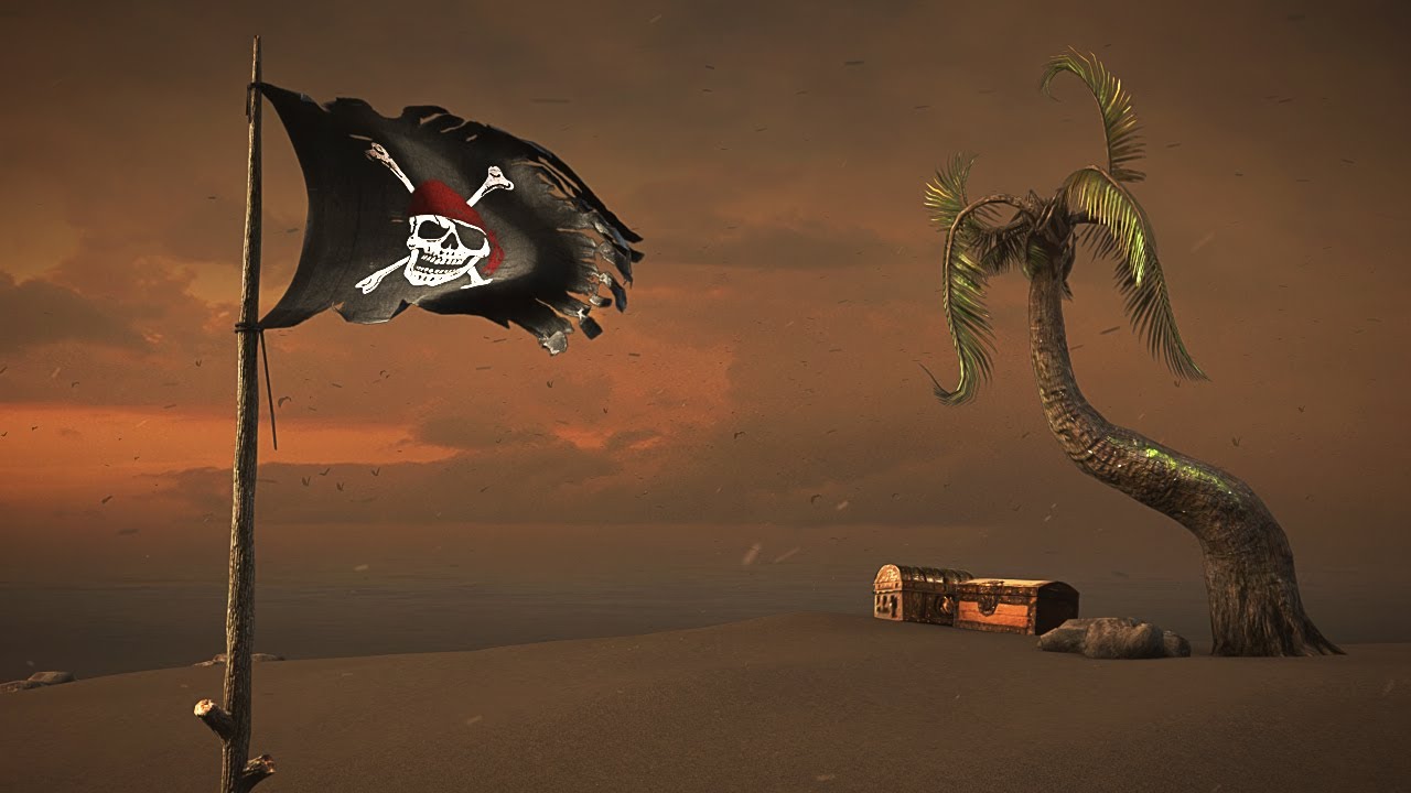 Tattered Pirate Flag - C4D AE & SpeedTree
