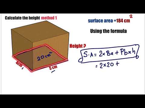 Height of a box given surface area