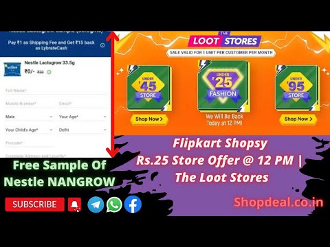Shopsy 25 Rupees store Loot⚡ | Free Sample Of Nestle NanGrow |