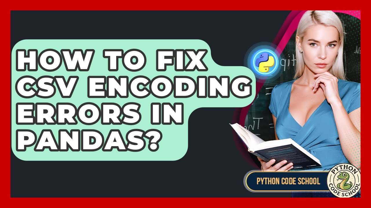 How To Fix CSV Encoding Errors In Pandas? - Python Code School