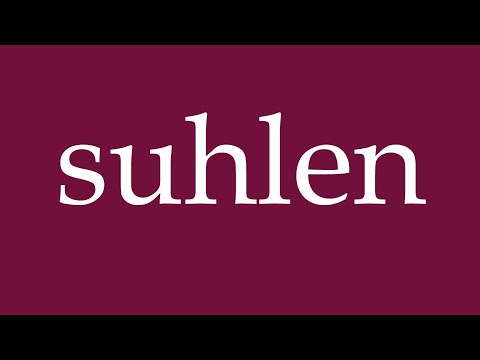 How to Pronounce ''suhlen'' (wallow) Correctly in German