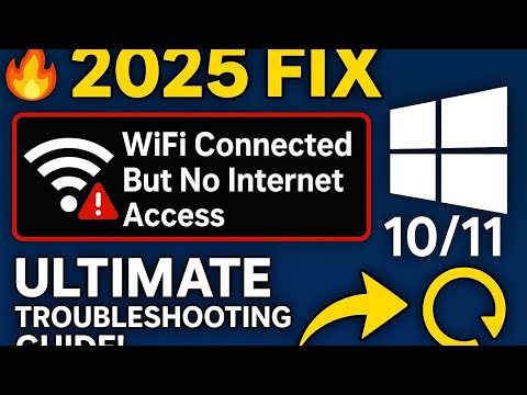 🔥 Windows 10/11 2025 FIX: WiFi Connected But No Internet Access | Ultimate Troubleshooting Guide!