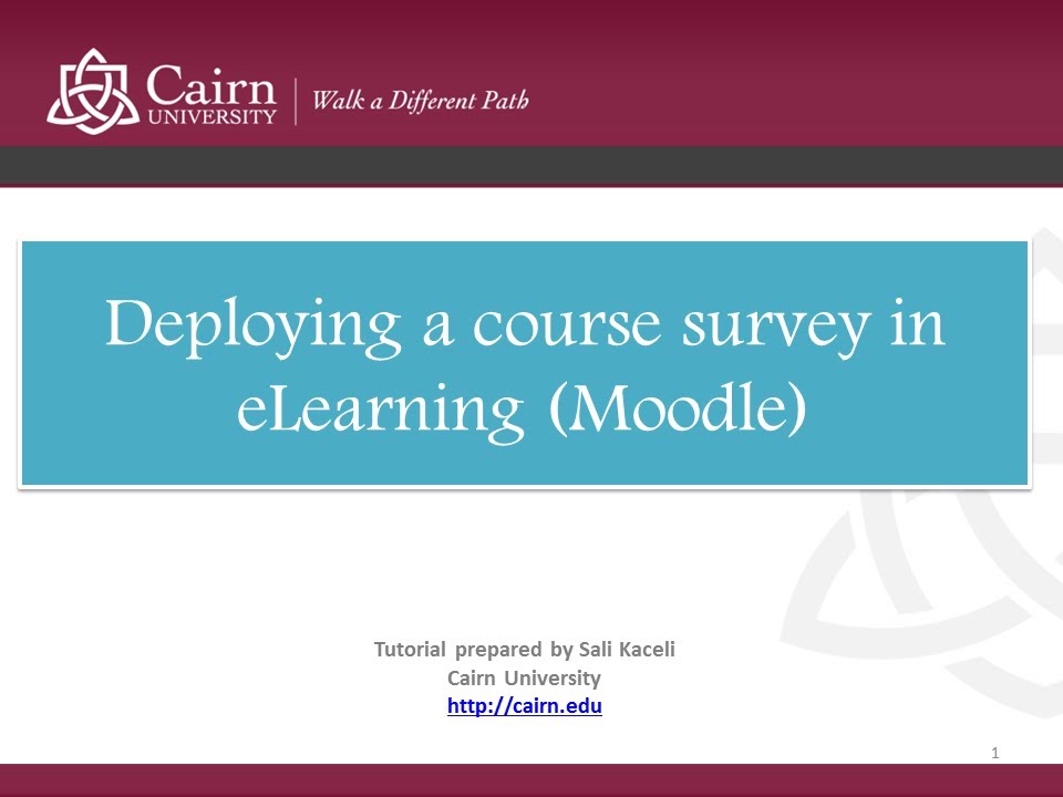 Using the feedback module, posting course surveys in Moodle™ Software Platform