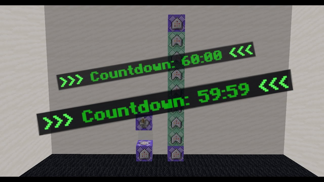 Simple scoreboard action bar countdown timer using command blocks! - Java edition 1.15 - 1.21+