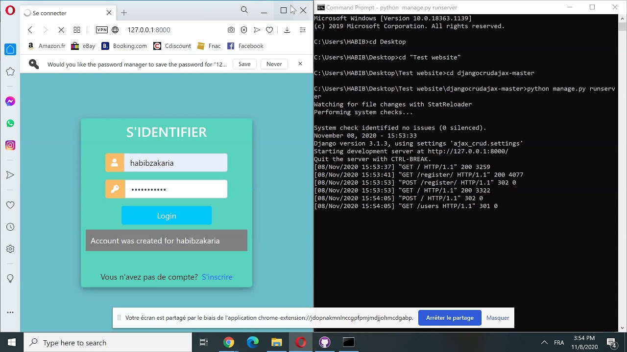 Django Crud, Ajax, Login, Register, Dashboard
