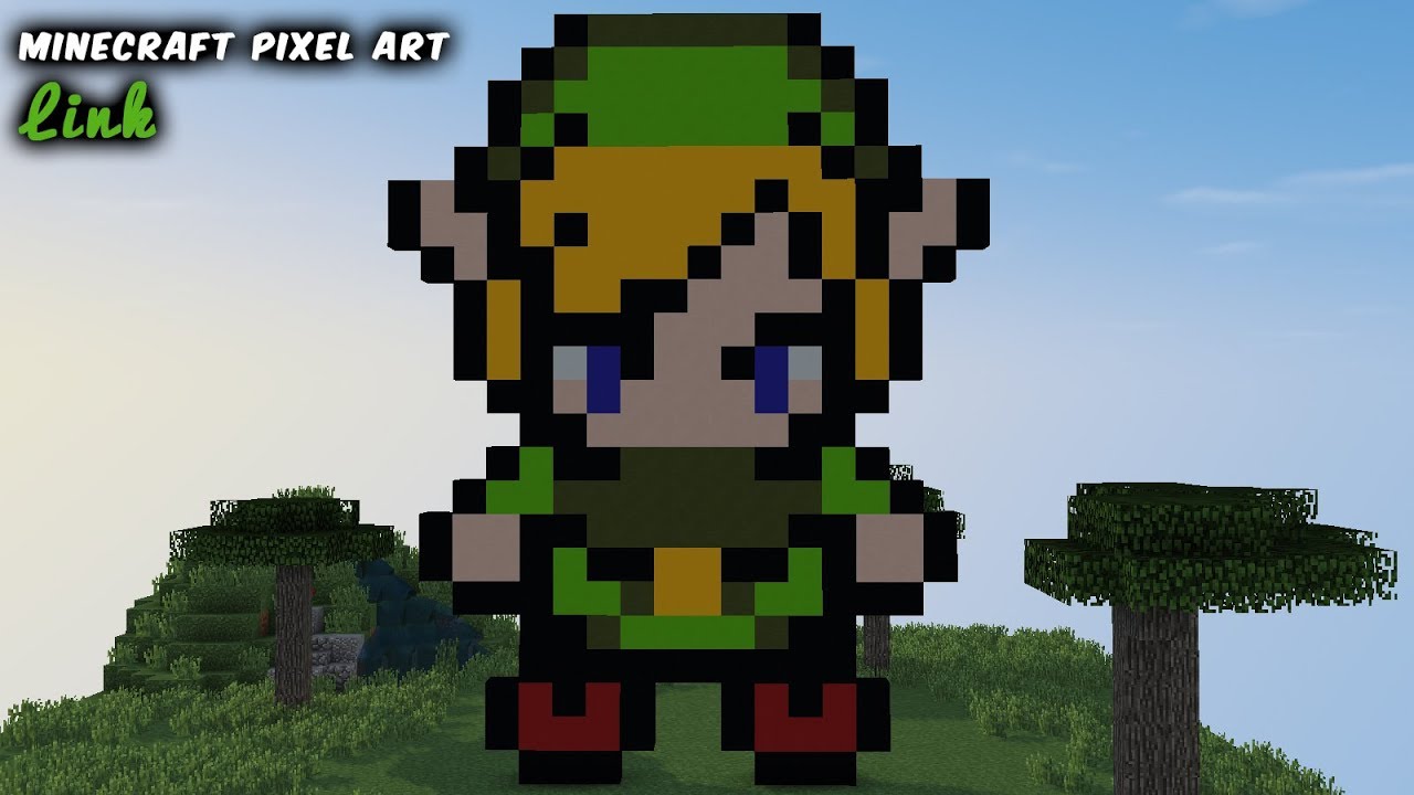 Minecraft Pixel Art - Link From Legend Of Zelda
