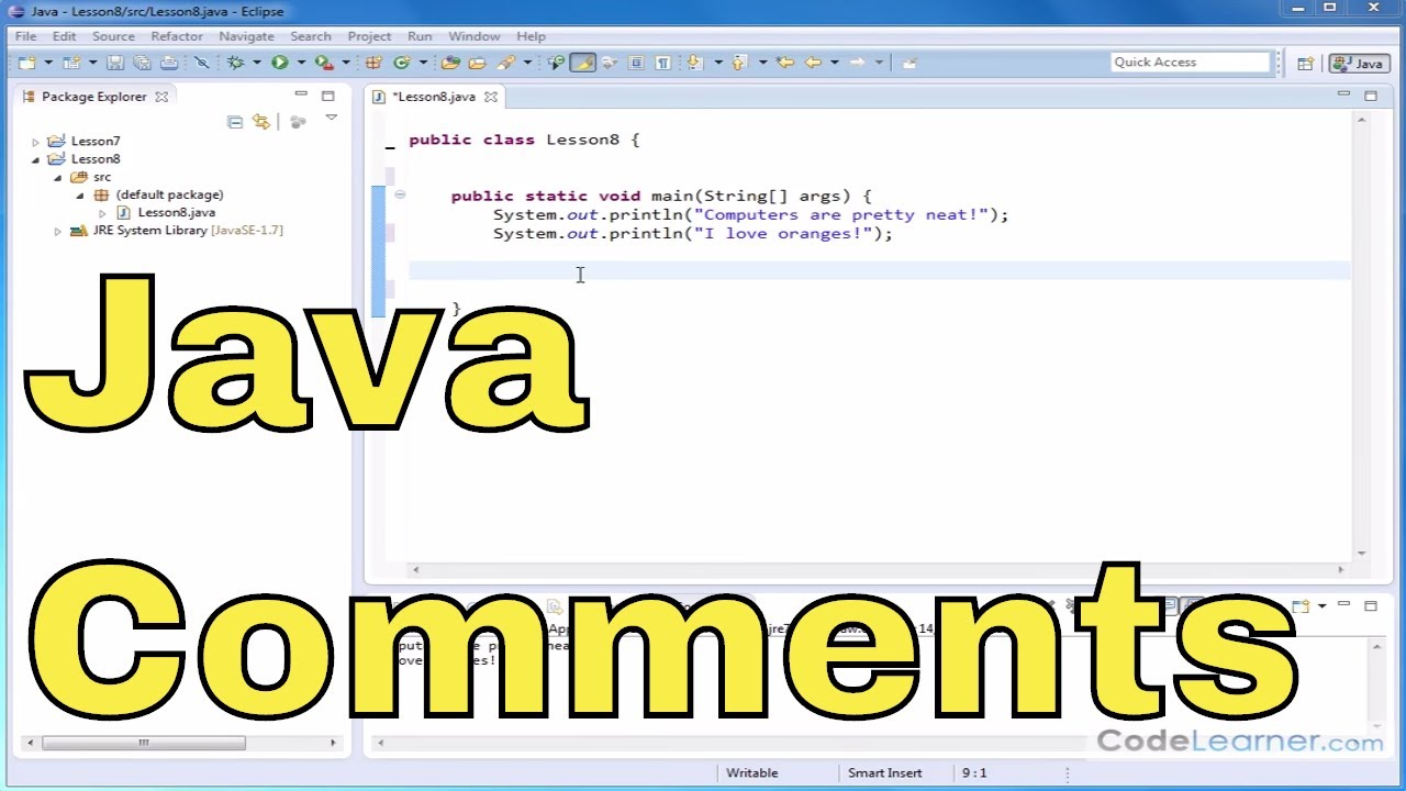 10 - Commenting Code in Java Programming