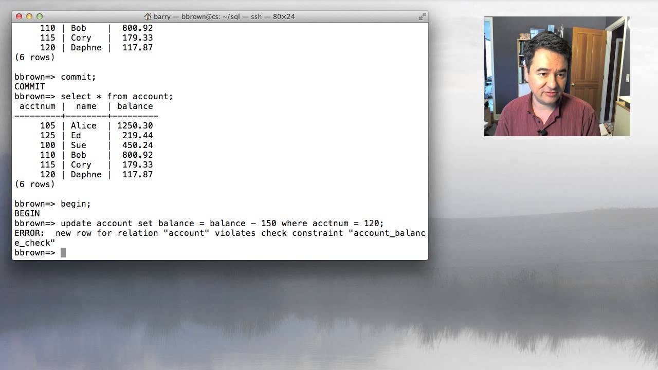 Database Transactions, part 2: Examples