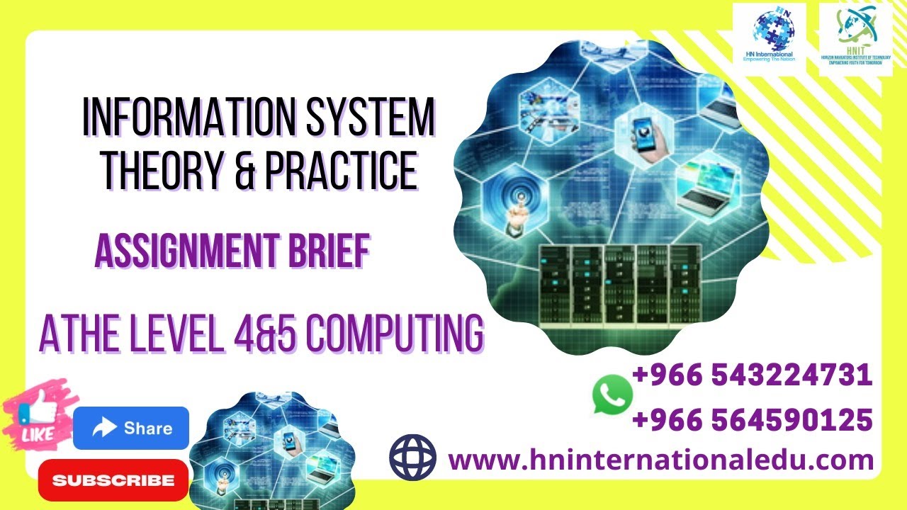 Information Systems Theory and Practice Assignment Brief