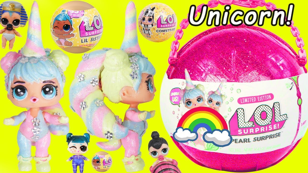 Unicorn LOL Surprise Dolls BIG Custom Doll with Slime and Lil Sister Punk Girl Wedding Boi at School