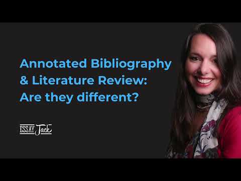Annotated Bibliography vs. Literature Review: Are they different?
