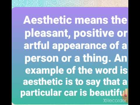 Aesthetic meaning in urdu/hindi
