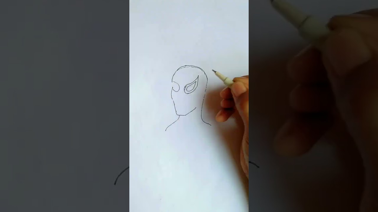 how to draw Spiderman very easily #shorts #spiderman #howtodraw #easy