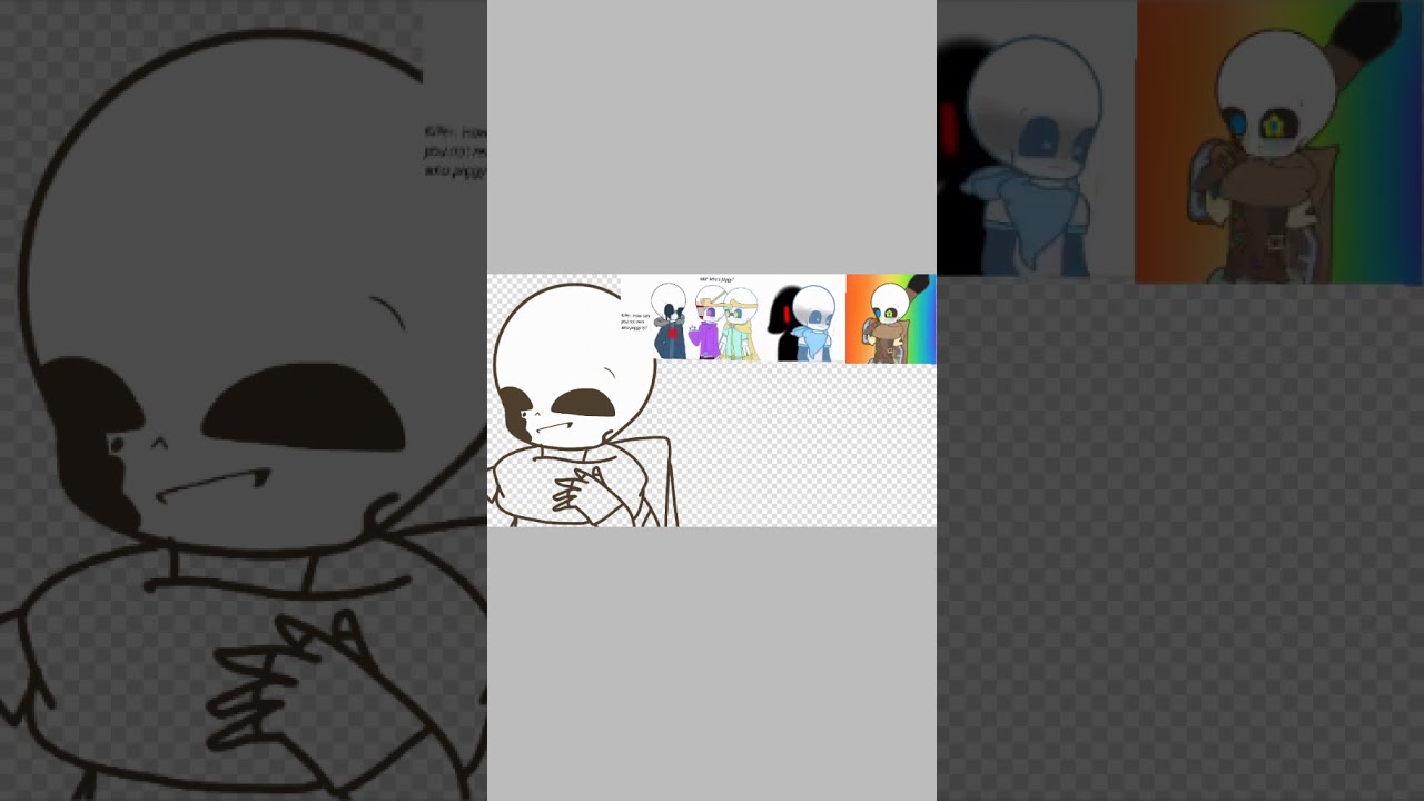 Sans AU Speed drawing (Ink, Error, Dream, Cross, Blue, Dust) -w-