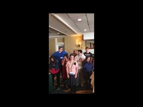 John with the Self Advocates at the Connecticut Down Syndrome Congress