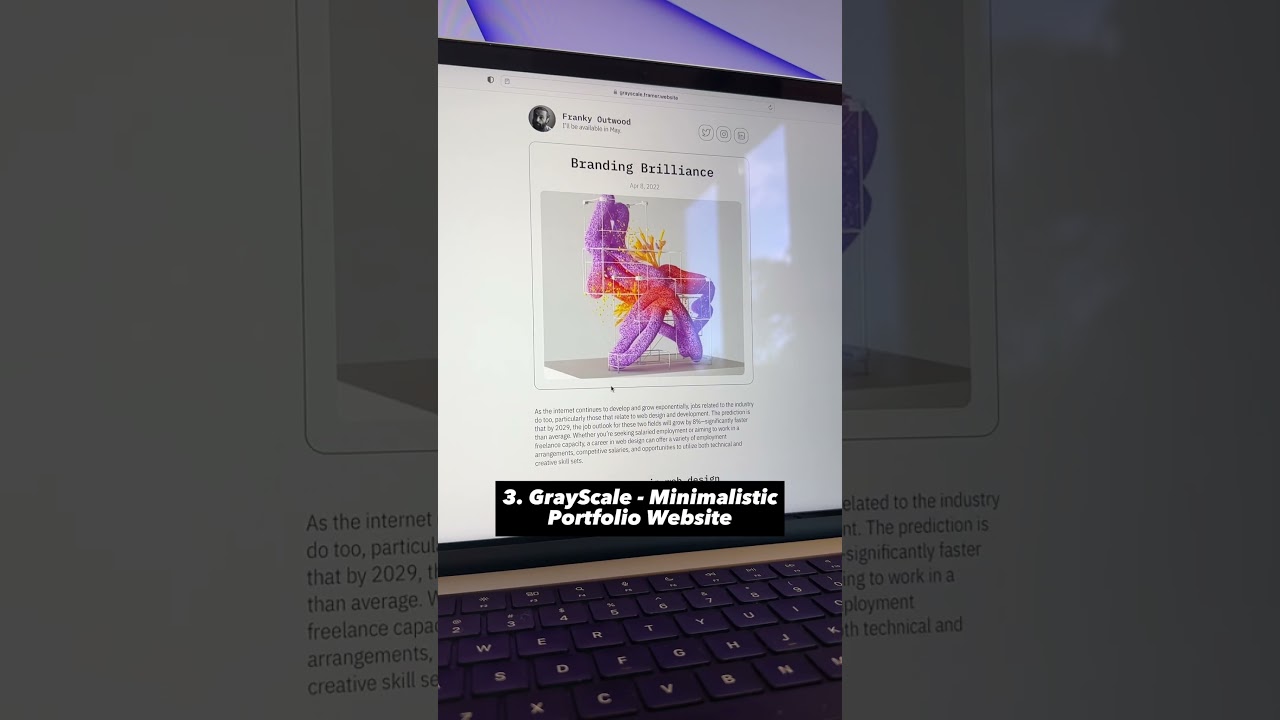 5 framer design portfolio templates that I can’t believe are FREE #framer #uxdesigner #productdesign