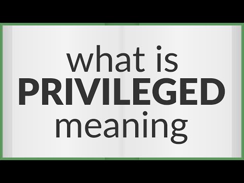 Privileged | meaning of Privileged