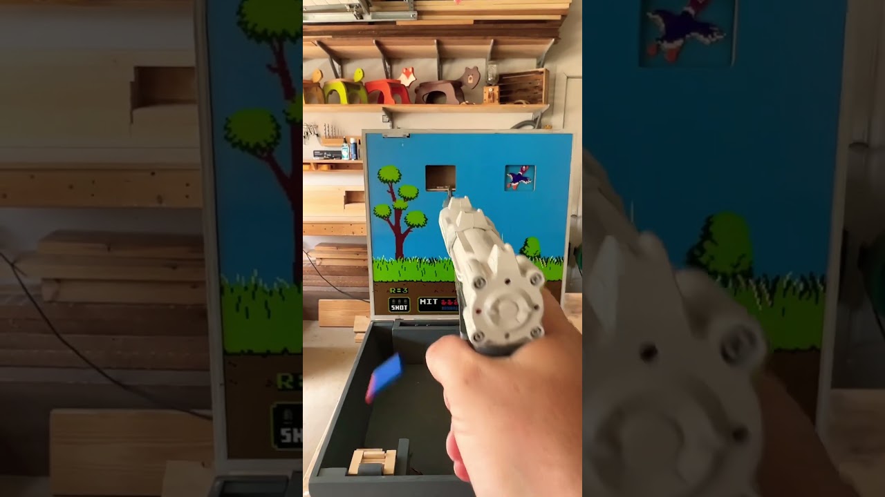 I Made a Giant Wooden Duckhunt Arcade Game! | #woodworking #viral #awesome