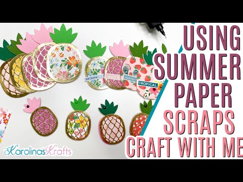 Using SUMMER Paper Scraps to Make Mini Cards and Journal Books, Using Scraps to make Embellishments
