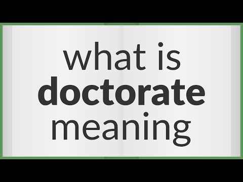 Doctorate | meaning of Doctorate