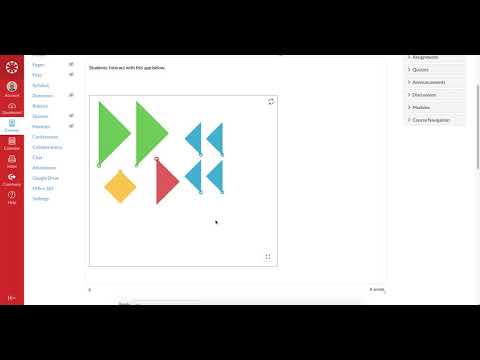 How to Embed an IM + OER 6-8 GeoGebra App in any LMS