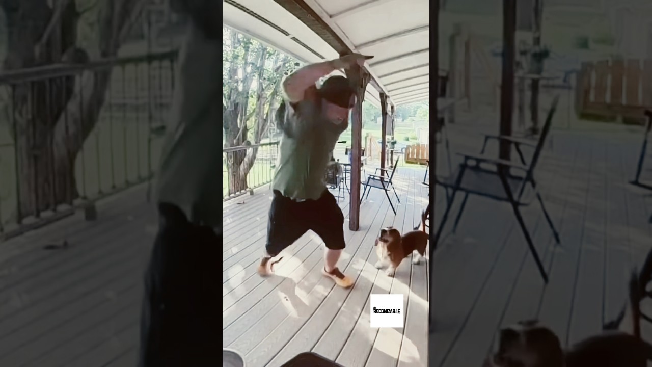 Squirrel attacks man and his dog 😂 #squirrel #attack #funny #reconizable #wth #hiphop #beef