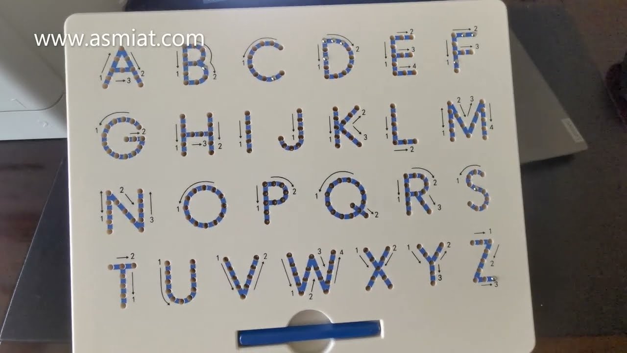 Magnetic  Alphabet ABC Uppercase Letter Tracing Board