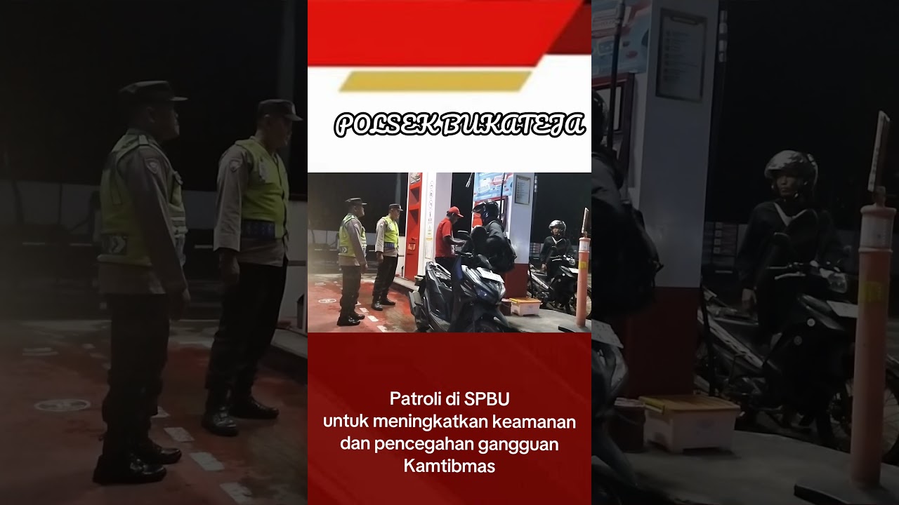 Patroli di SPBU untuk meningkatkan keamanan dan pencegahan gangguan Kamtibmas