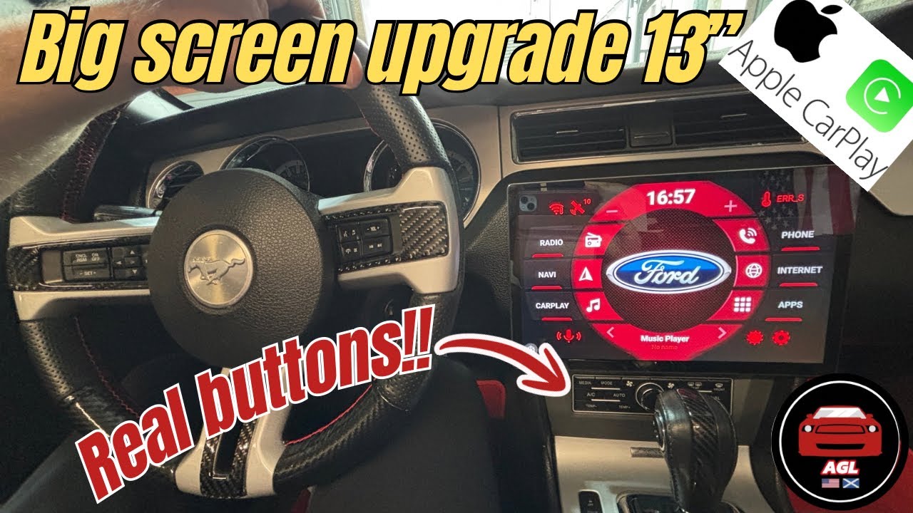 S197 2010 - 2014 Mustang android head unit stereo install wireless carplay android auto from A-Sure