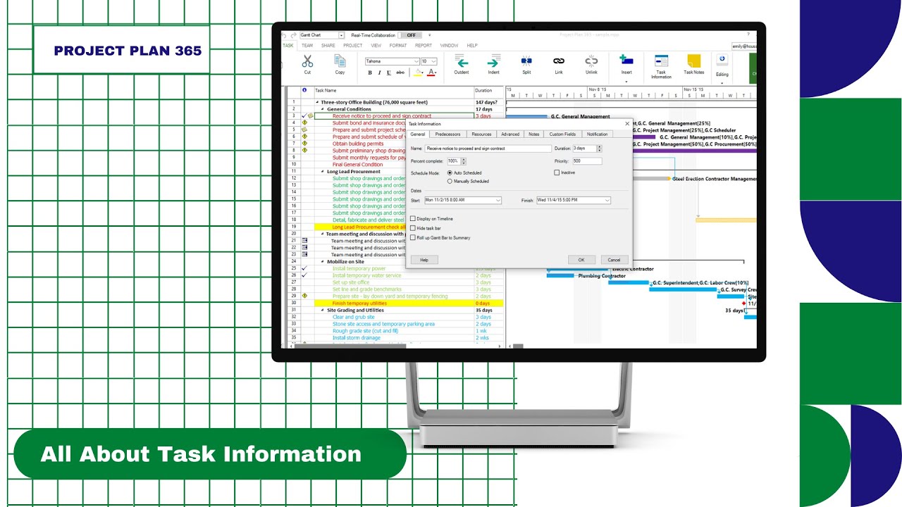 All About Task Information in Project Plan 365