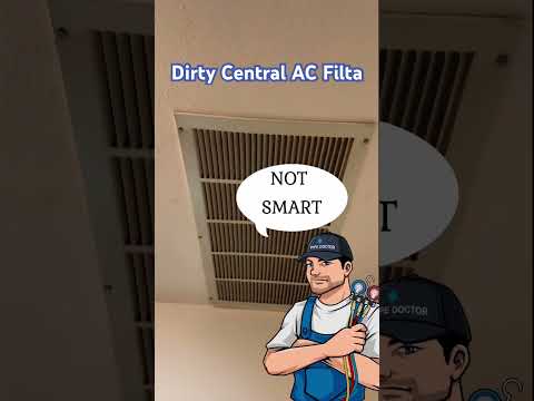 Dirty Central AC Filter #shorts #hvac #pipedoctor