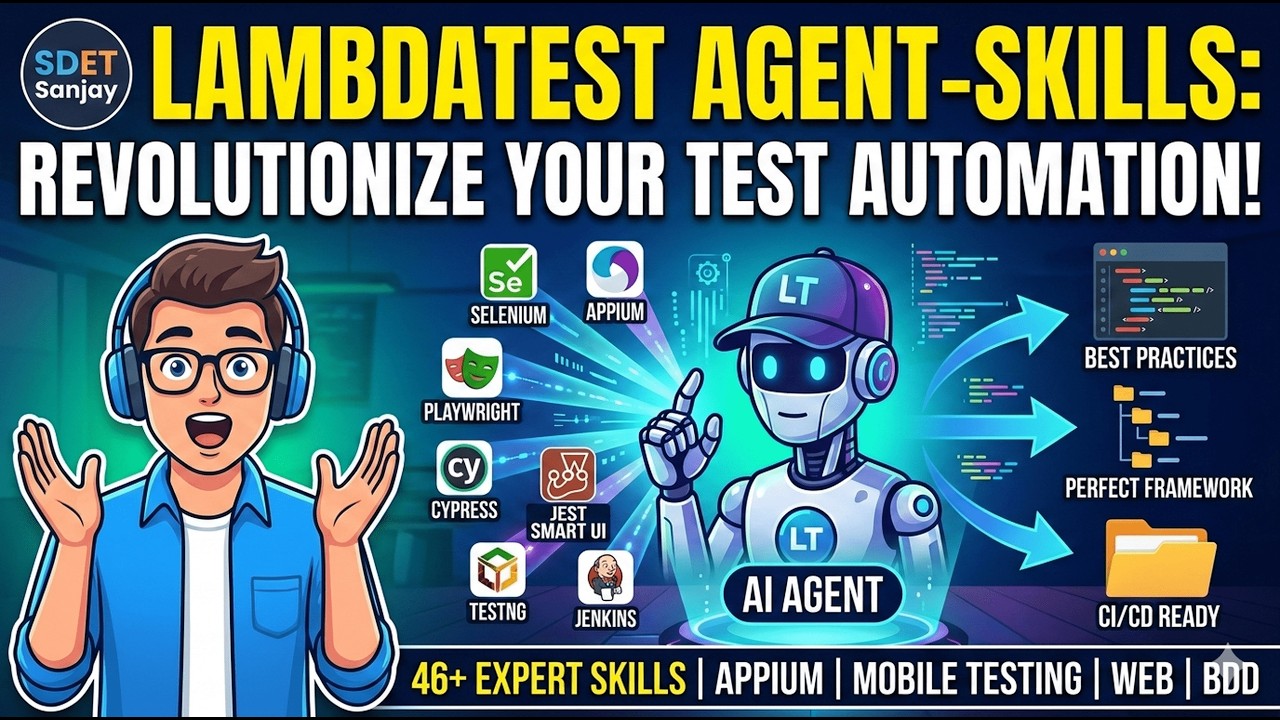 LambdaTest Agent Skills Explained 🚀 | Build Selenium & Playwright Frameworks with Claude and Copilot